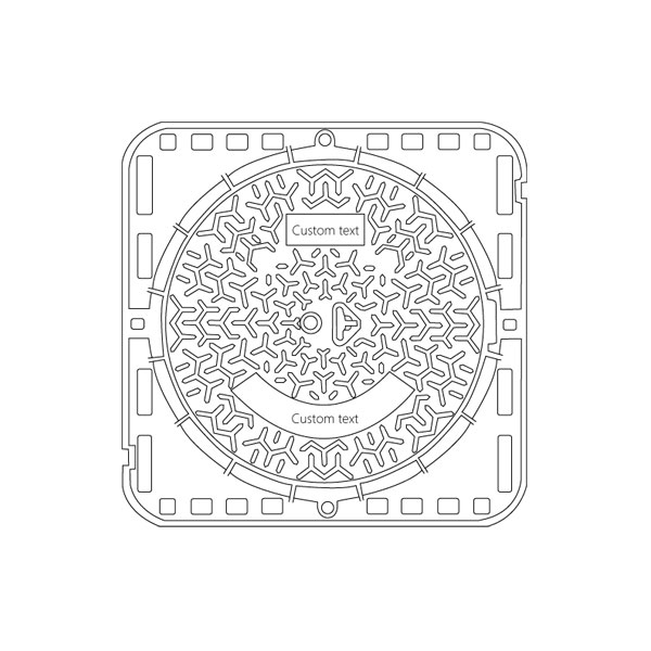 Φ648(mm)Manhole Cover,Square Frame