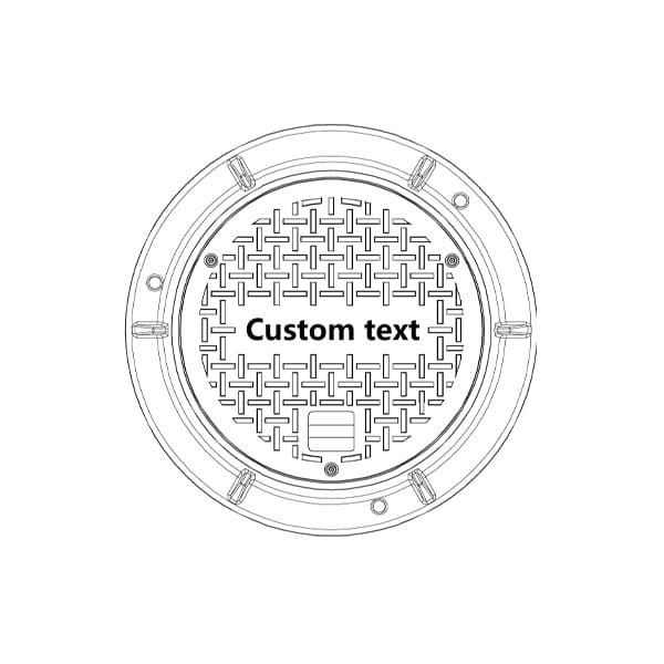 Φ640(mm)Round Manhole Cover,Hex Bolting,Bolt-on Frame